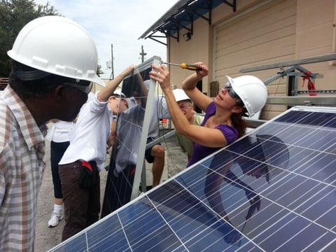 Woman receives solar training at Solar Source Institute